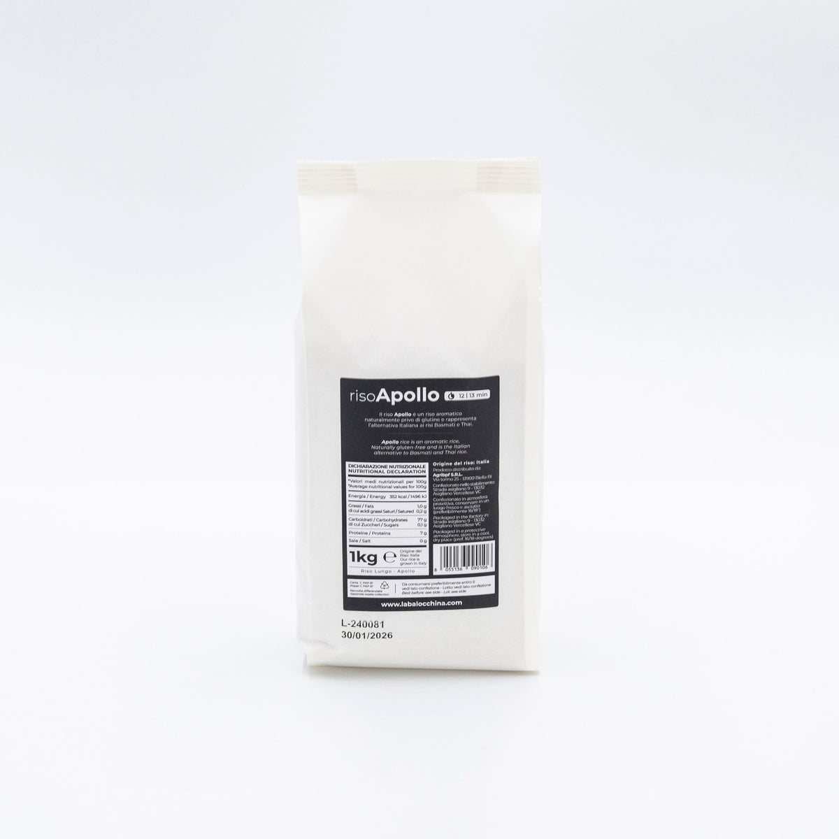 Apollo Rice - 1kg in recyclable paper – laBalocchina